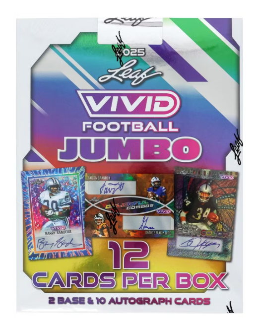 2025 Leaf Vivid Football Jumbo Box – Layton Sports Cards